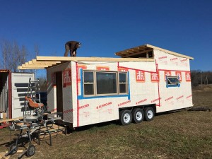 Installing windows in our tiny house project - Greenmoxie™